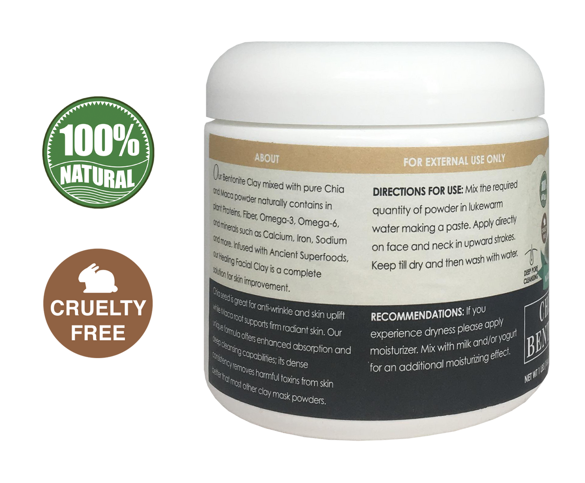 Chia and Maca Bentonite Clay – Adorned on Gold