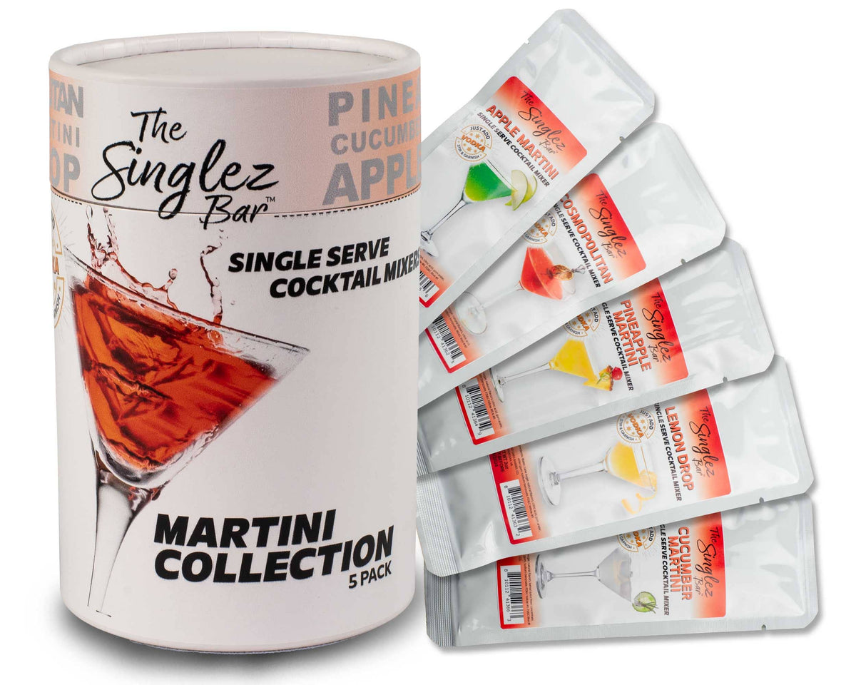 Singlez Bar Martini Collection- 5-Pack Single Serve Mixers – Adorned on ...